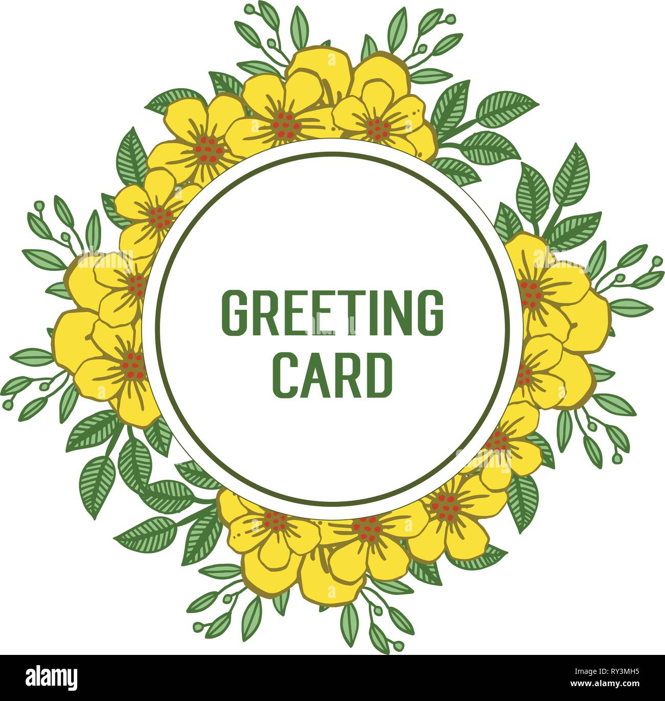 Vector illustration design artwork floral frame for template of ...