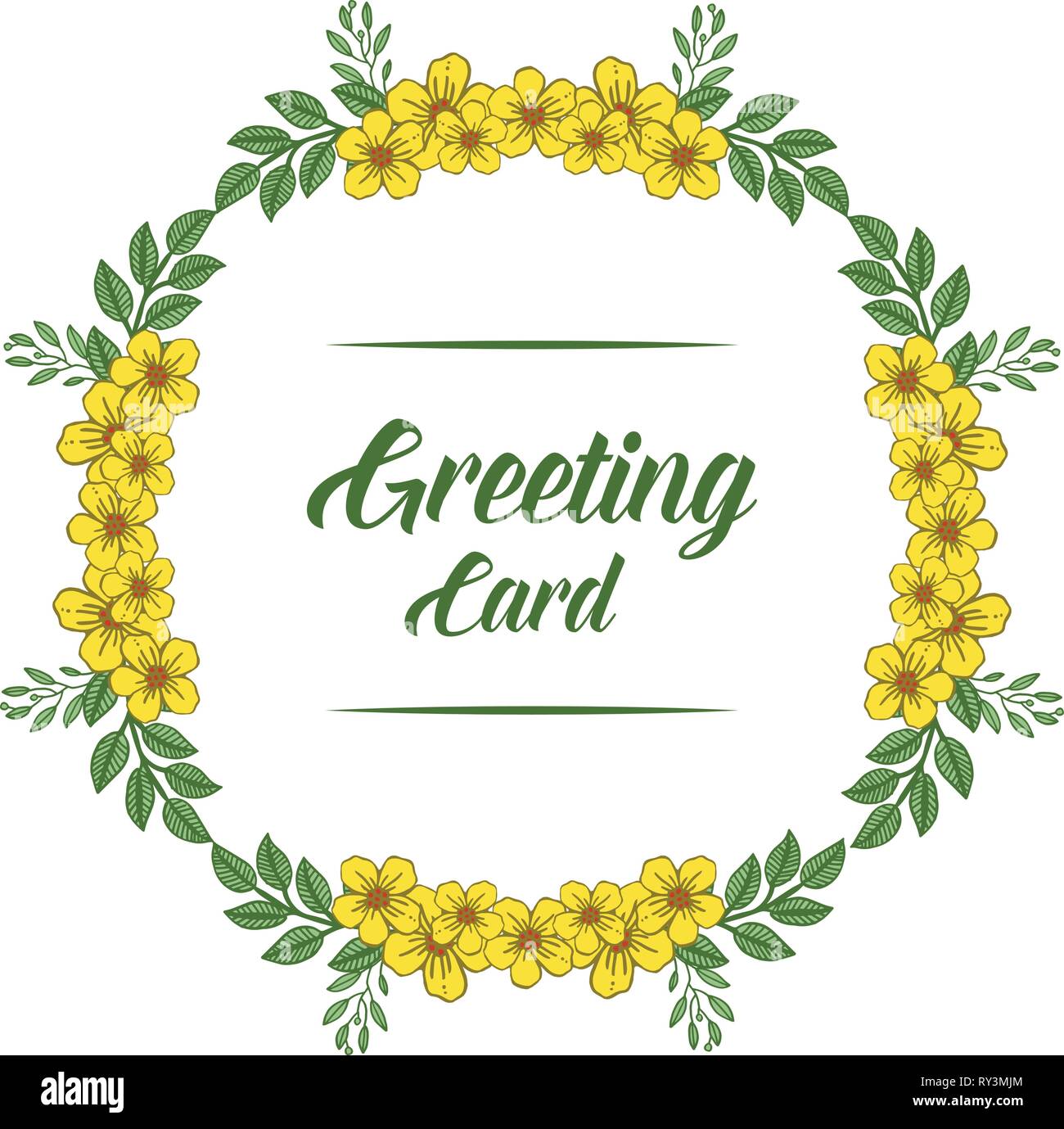 Vector illustration design artwork floral frame for template of ...