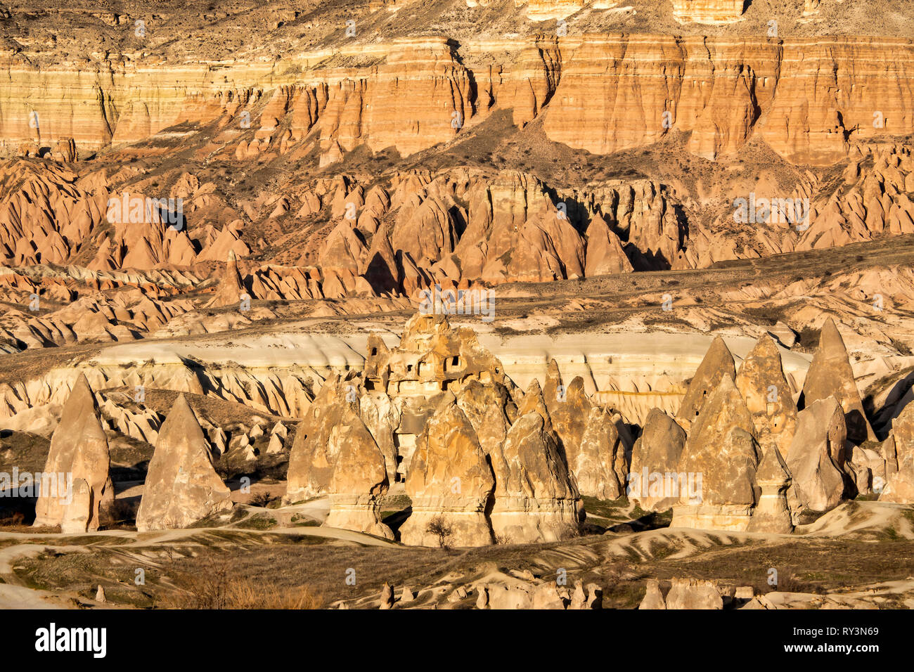 Mount Aktepe near Göreme and the Rock Sites of Cappadocia , Turkey ...