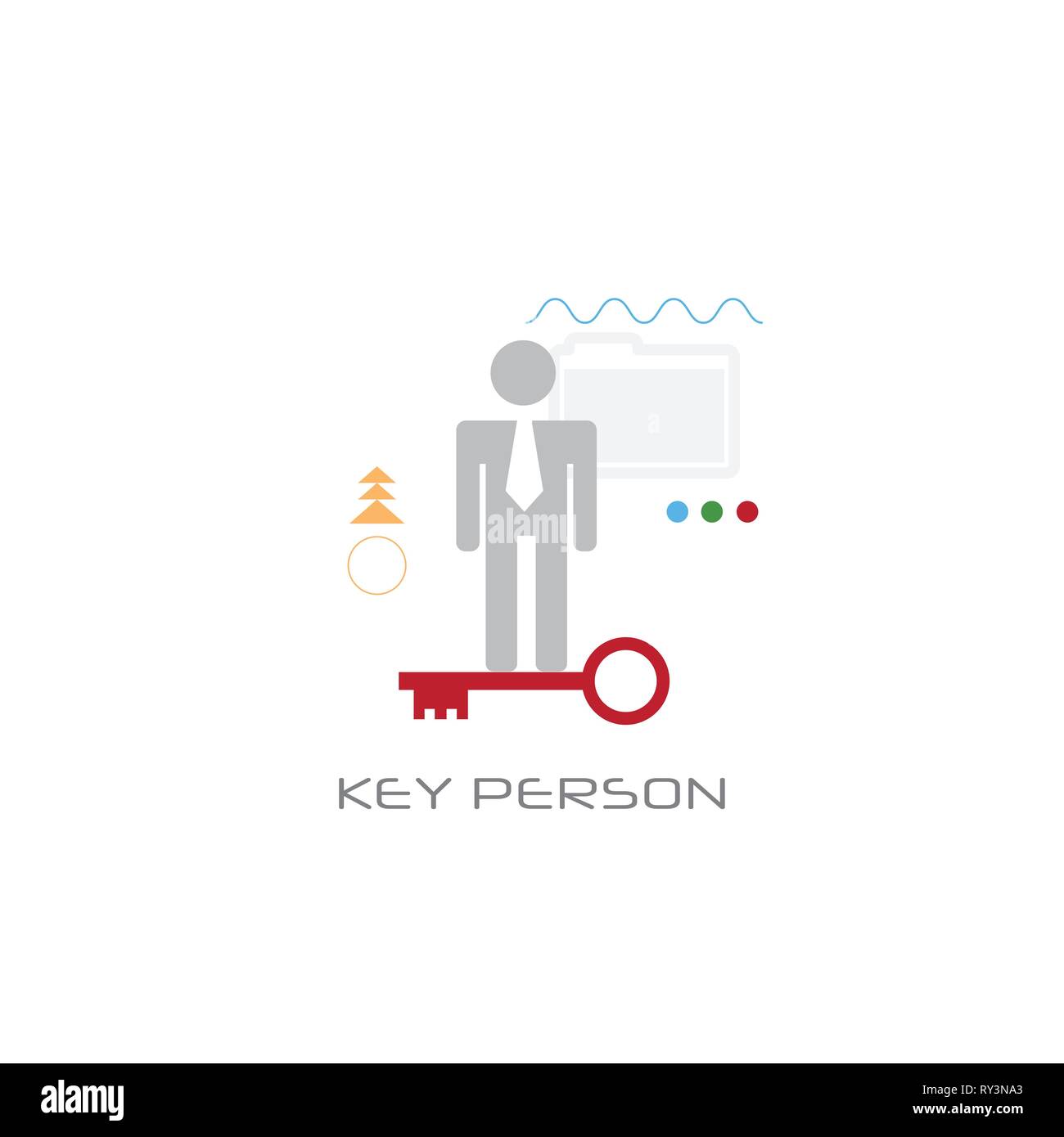 businessperson company worker potential key person concept line style ...