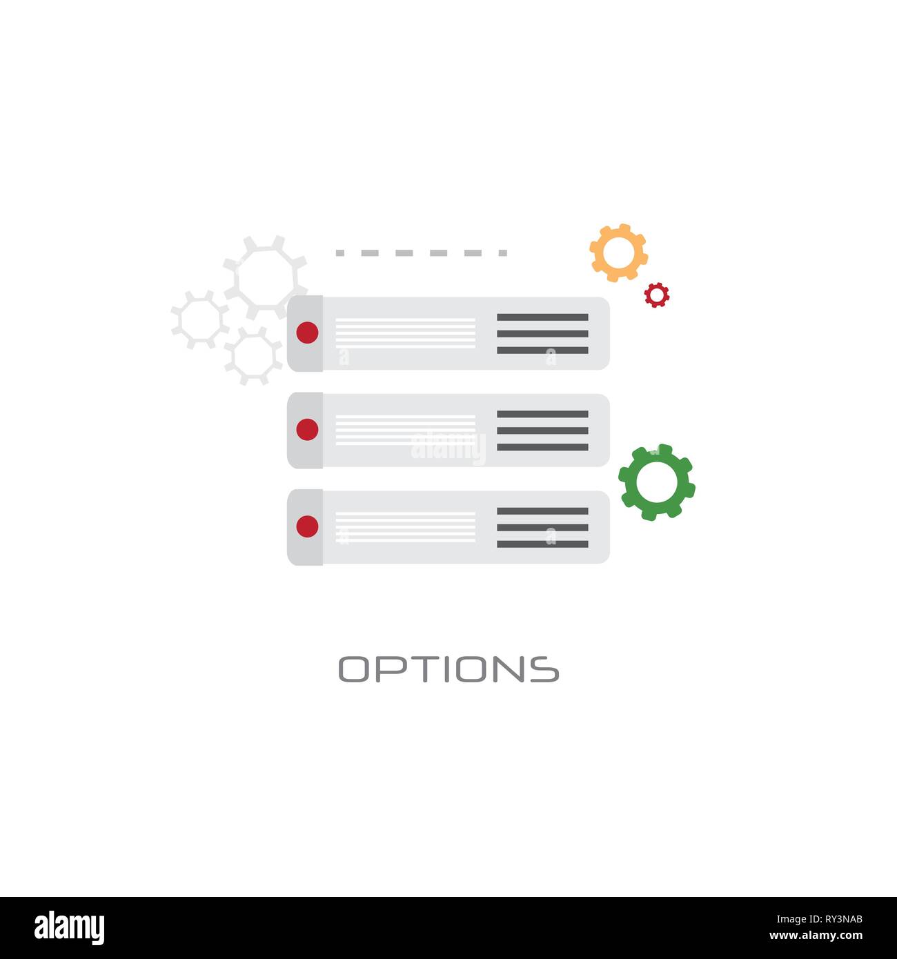 technician support idea options and settings concept customer service ...