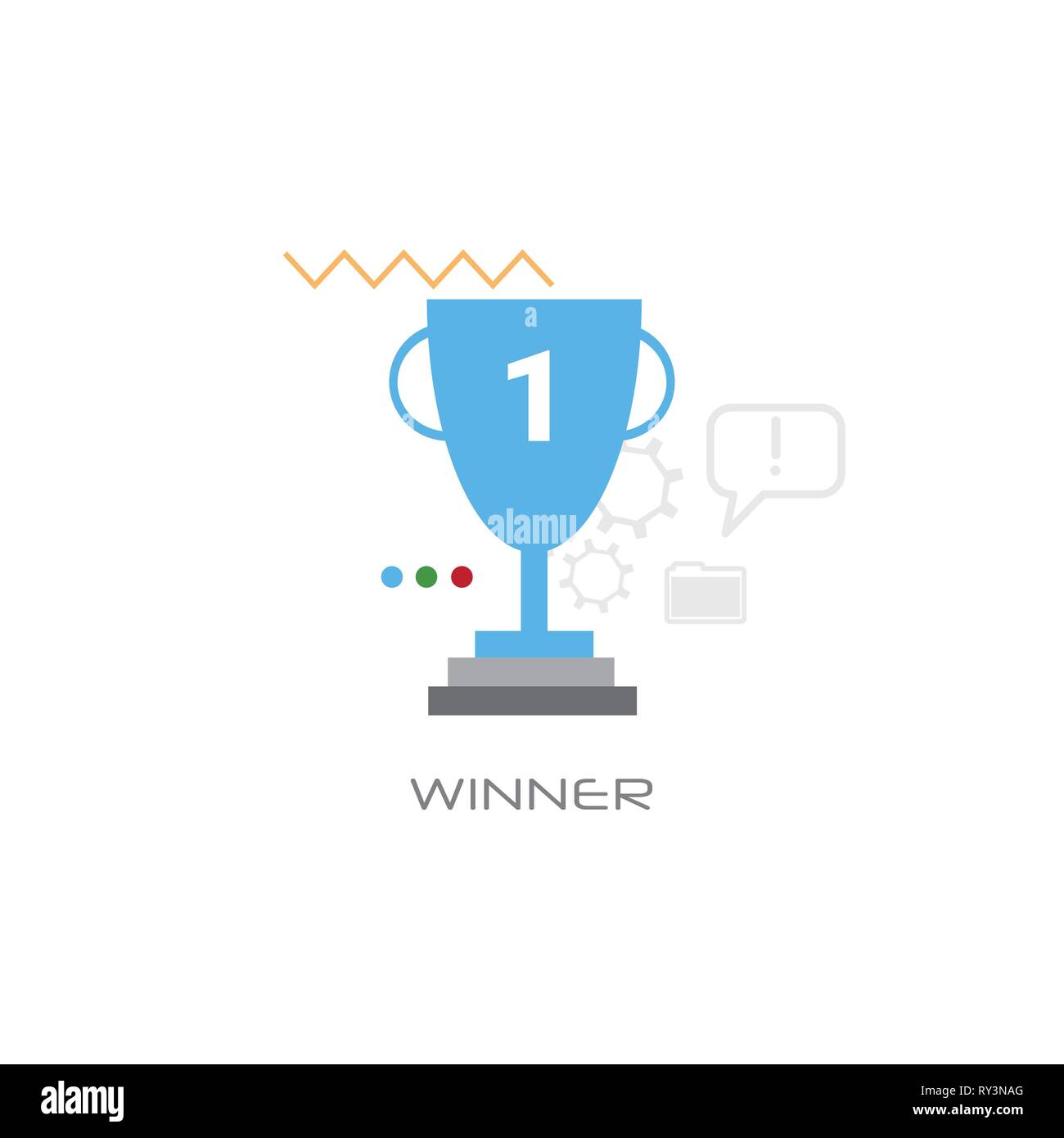 first place trophy cup top award success winner concept championship ...