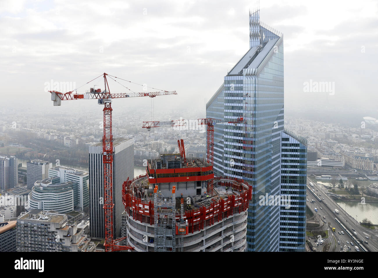 Alto Tower construction - La Défense - France Stock Photo - Alamy