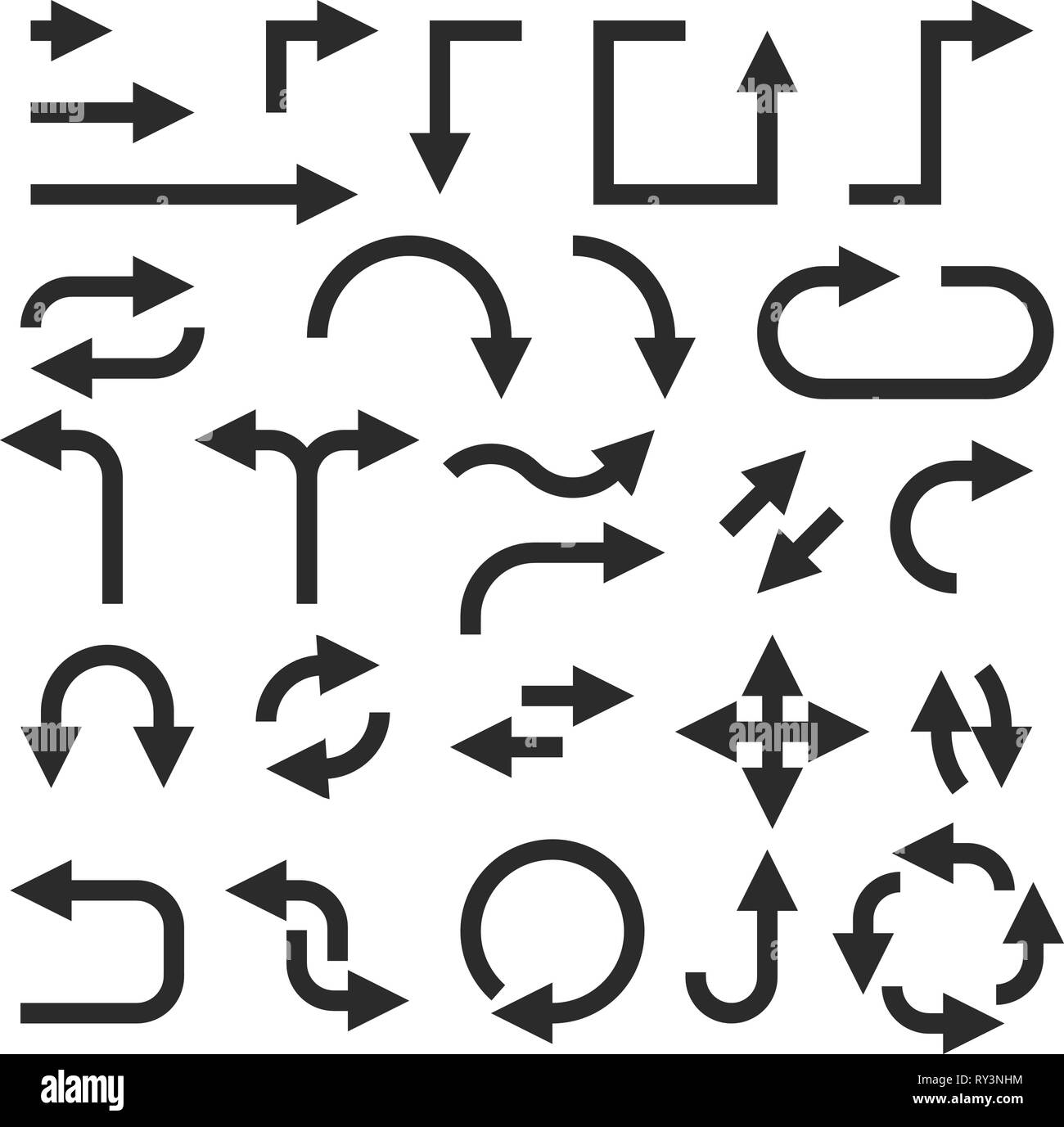 Arrows. Black signs Stock Vector Image & Art - Alamy