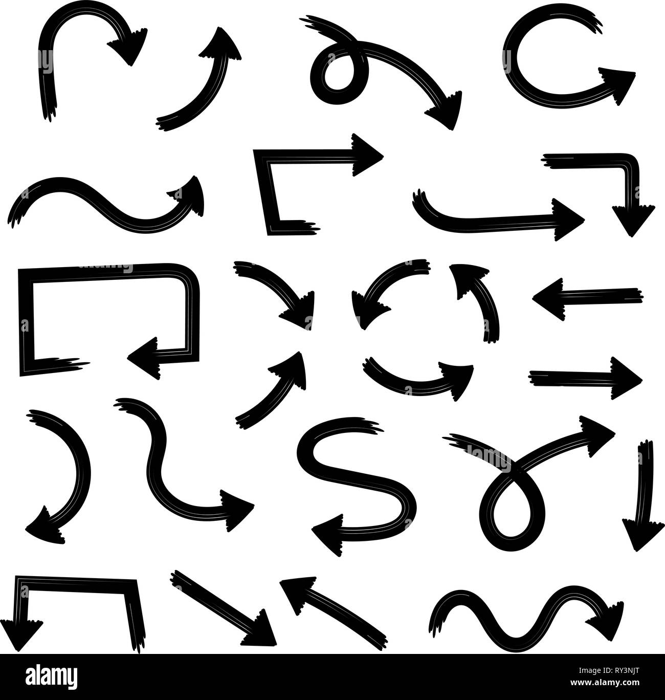 Arrows. Black signs Stock Vector Image & Art - Alamy