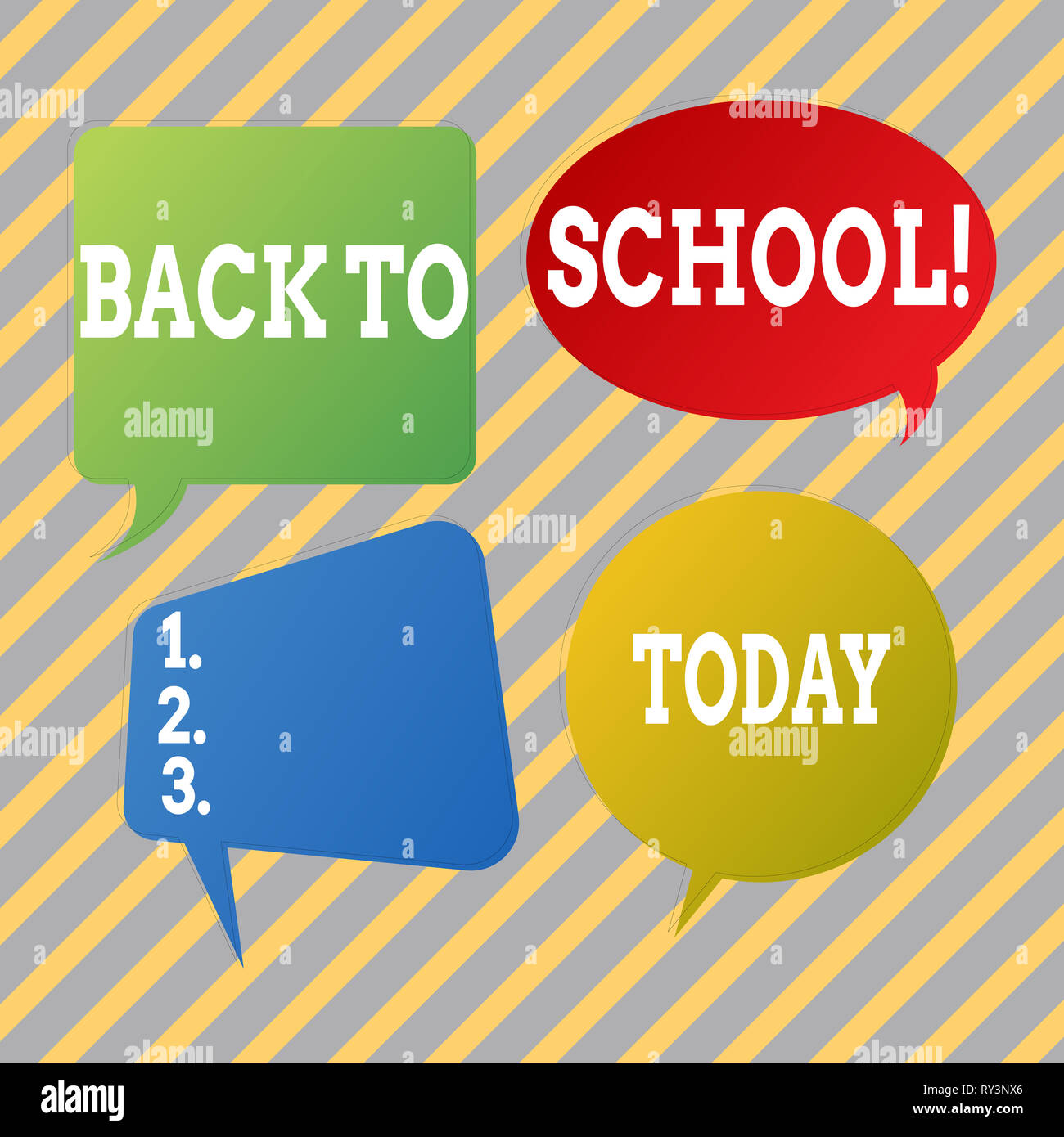 Text sign showing Back To School. Business photo text Return to class ...