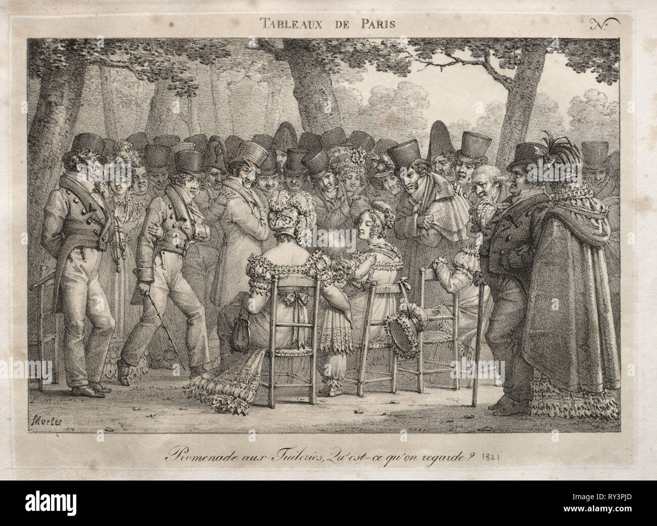 Scenes of Paris: Promenade in the Tuileries. What are they looking at ...