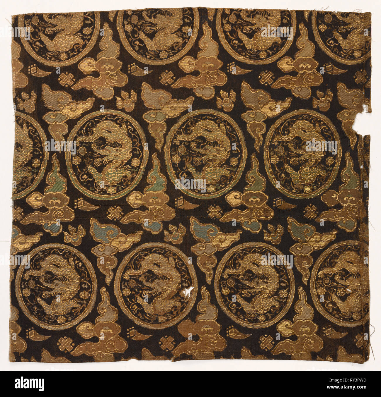Silk Textile, 1700s. Japan, 18th century. Silk, metallic thread ...