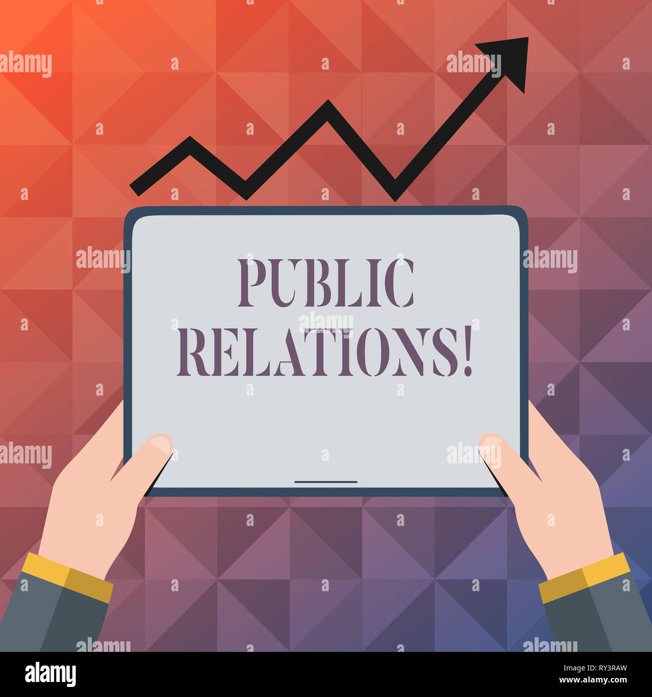 Text sign showing Public Relations. Business photo text Communication ...