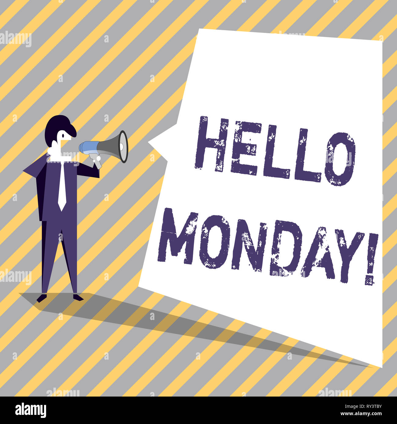 Writing note showing Hellomonday. Business concept for Positive Message ...