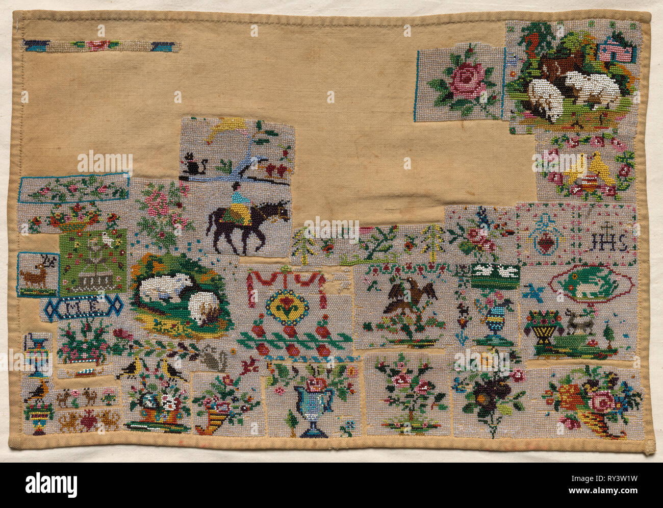 Sampler, 1800s. Mexico, 19th century. Embroidery ; average: 26 x 38.1 ...