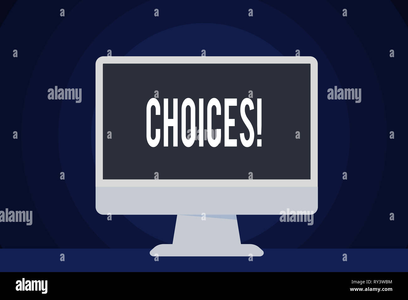 Text sign showing Choices. Business photo text Preference Discretion ...