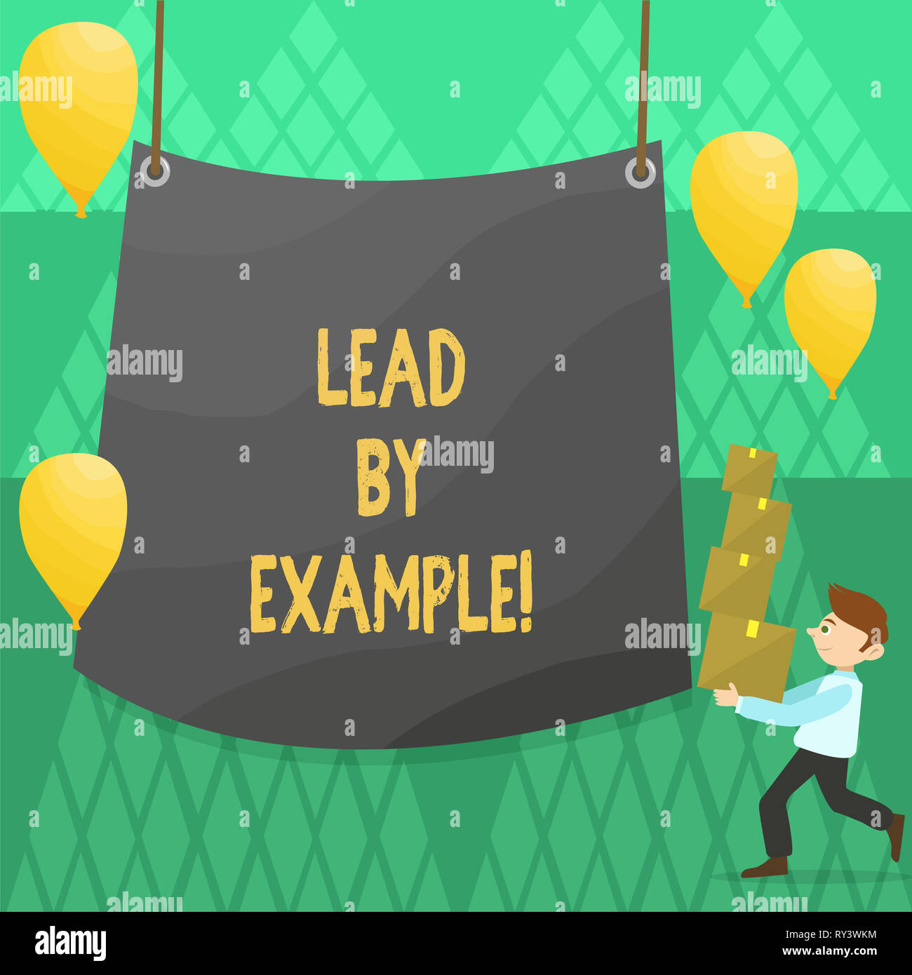 Conceptual hand writing showing Lead By Example. Concept meaning ...