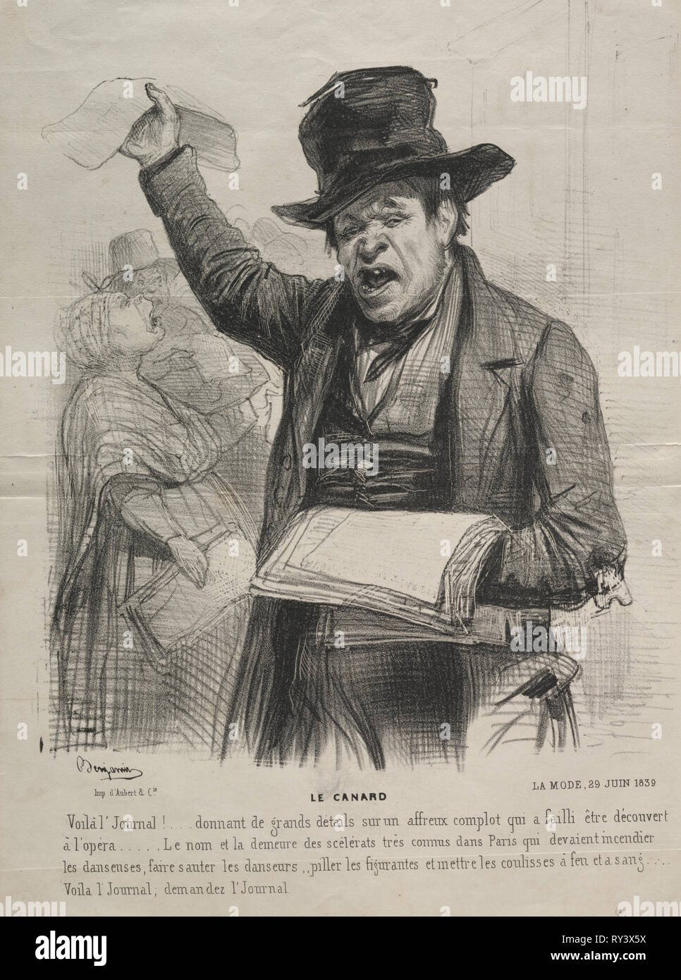 The Rag: Here is the daily newspaper!, 1839. Benjamin (Benjamin Roubaud ...