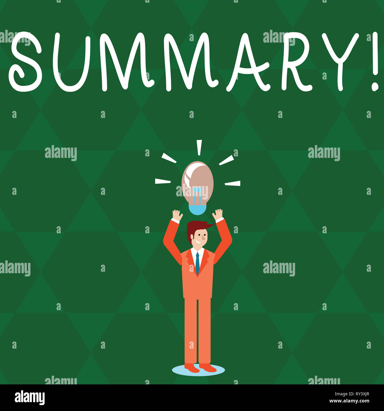 Text sign showing Summary. Business photo text Brief Statement Abstract ...