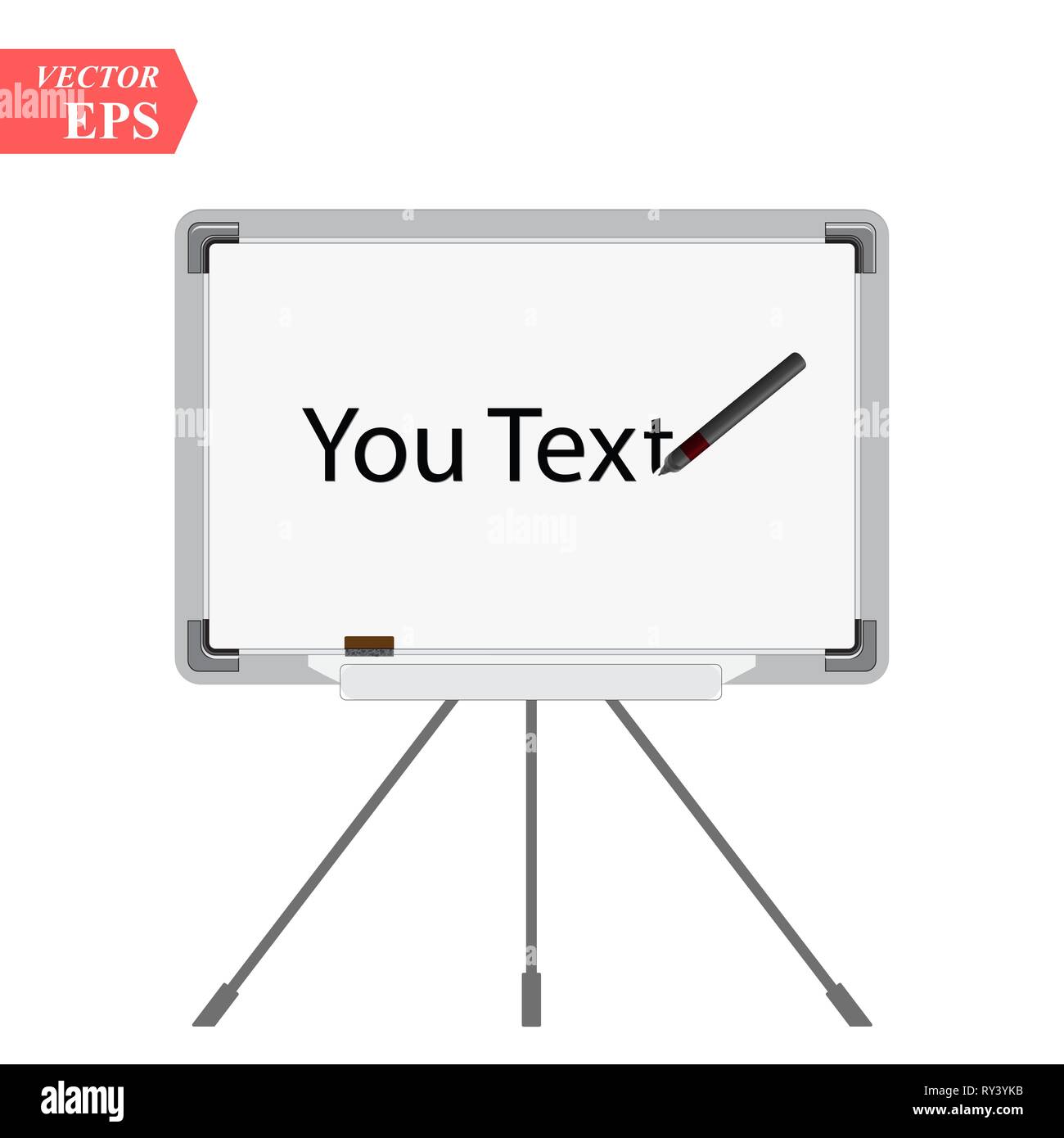 presentation board icon. Your text board isolated on white vector ...