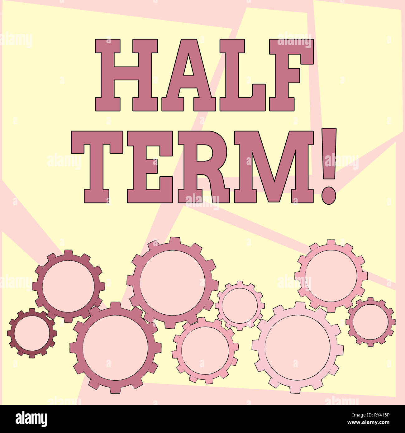 Text sign showing Half Term. Business photo showcasing Short holiday in ...
