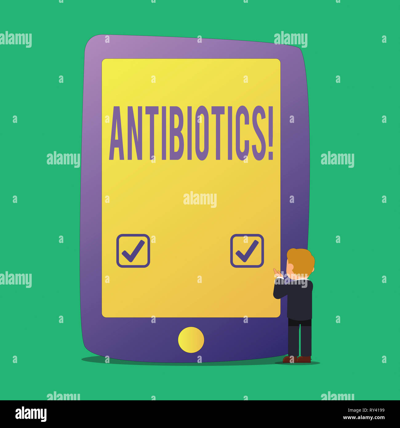 Word writing text Antibiotics. Business photo showcasing Drug used in ...