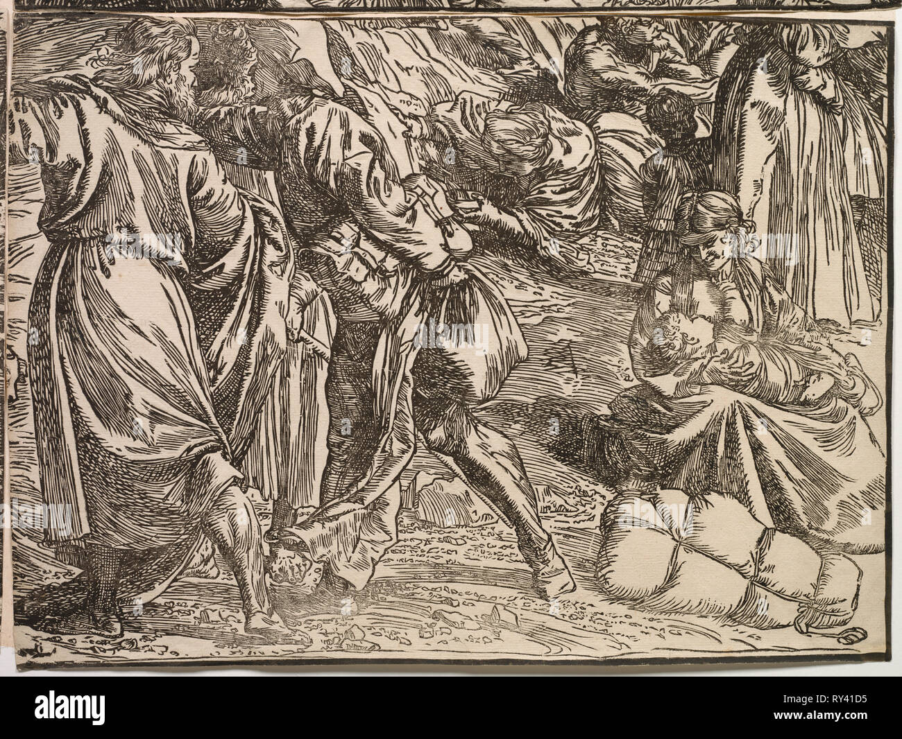 The Submersion of Pharaoh's Army in the Red Sea, 1514-15 Stock Photo ...