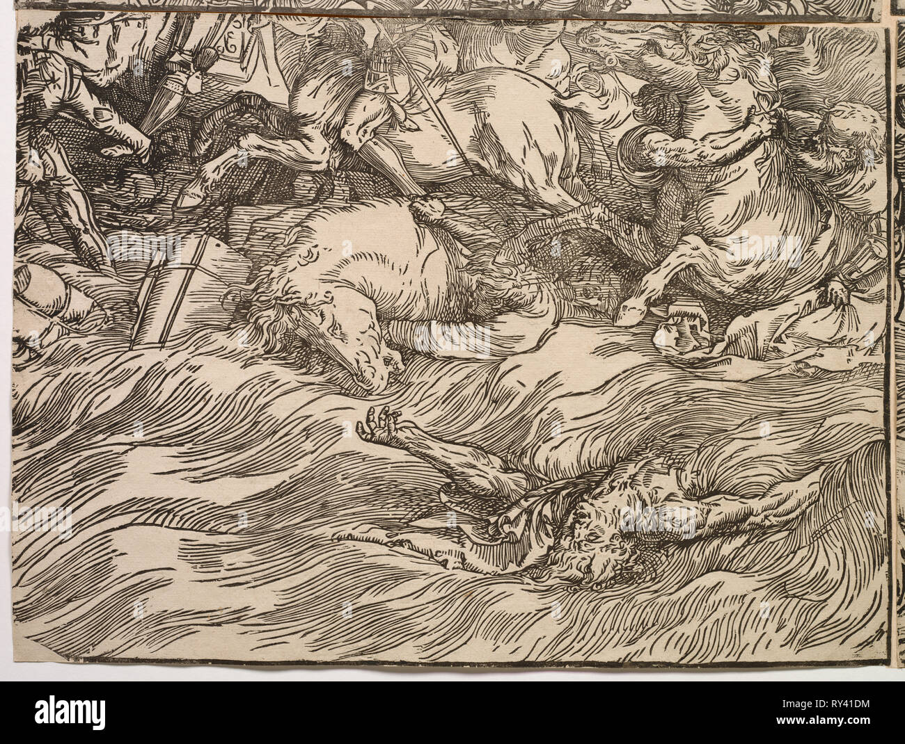 The Submersion of Pharaoh's Army in the Red Sea, 1514-15 Stock Photo ...