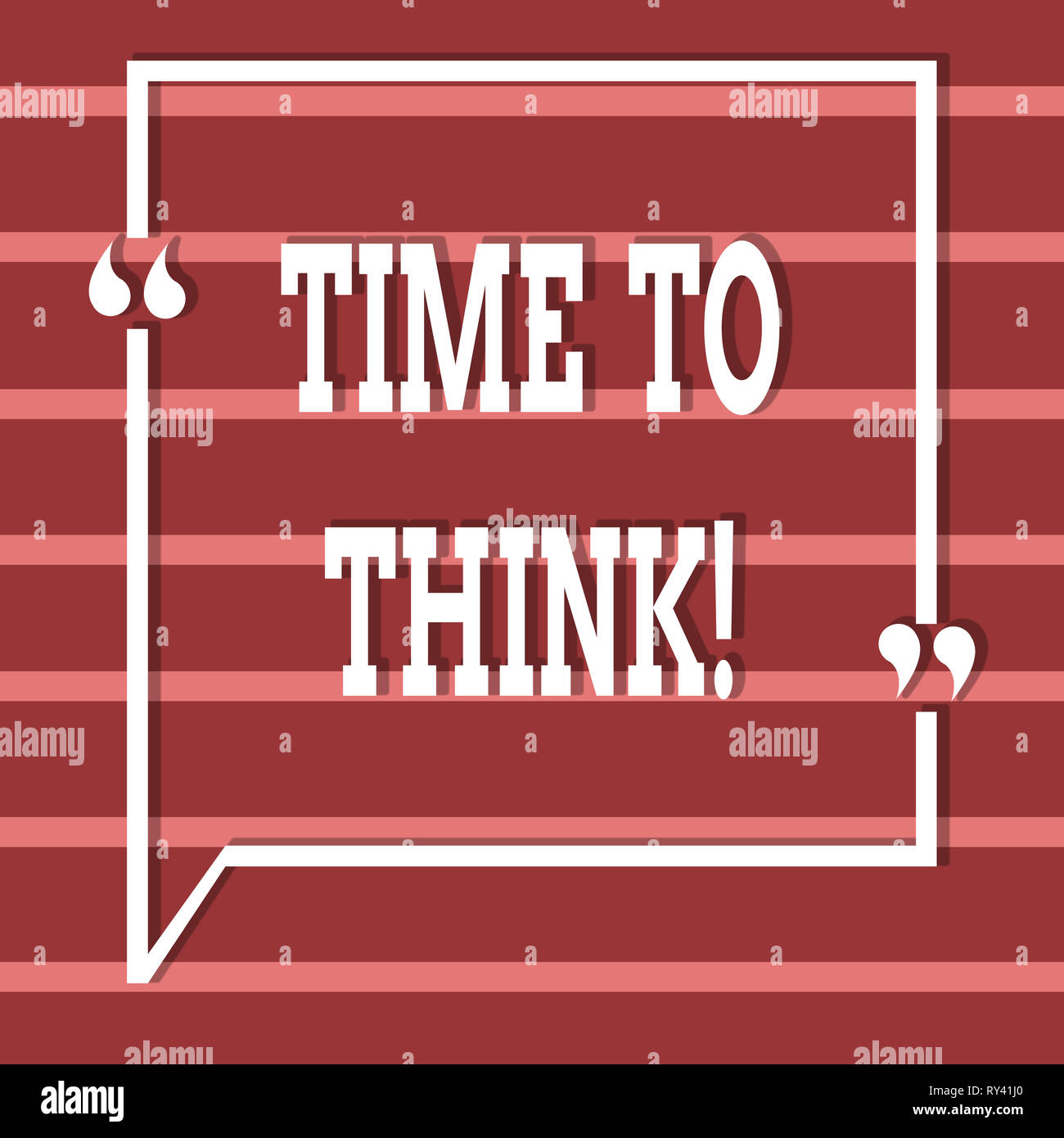 Text sign showing Time To Think. Business photo text Thinking Planning ...