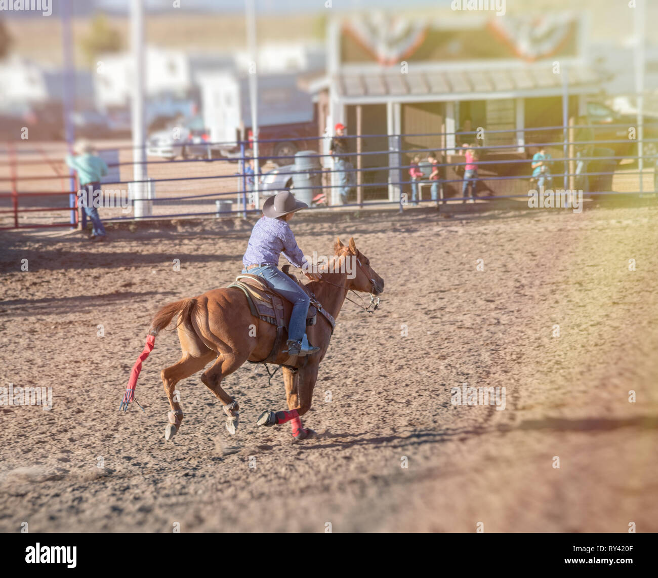 Rodeo scene in Utah, USA Stock Photo - Alamy