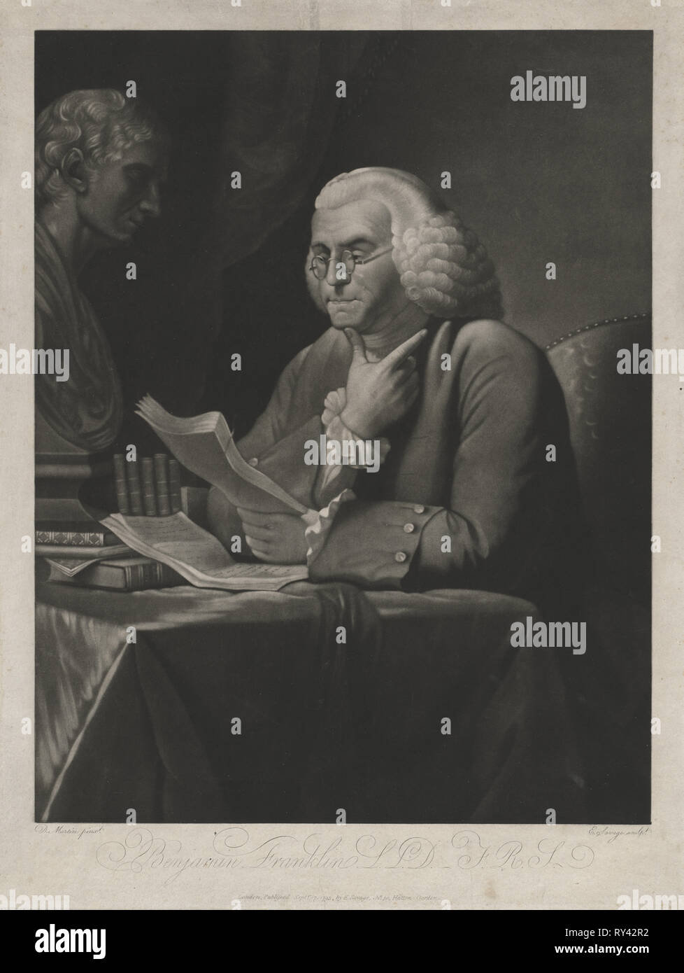 Benjamine Franklin, 1793. Edward Savage (American, 1761-1817 ...