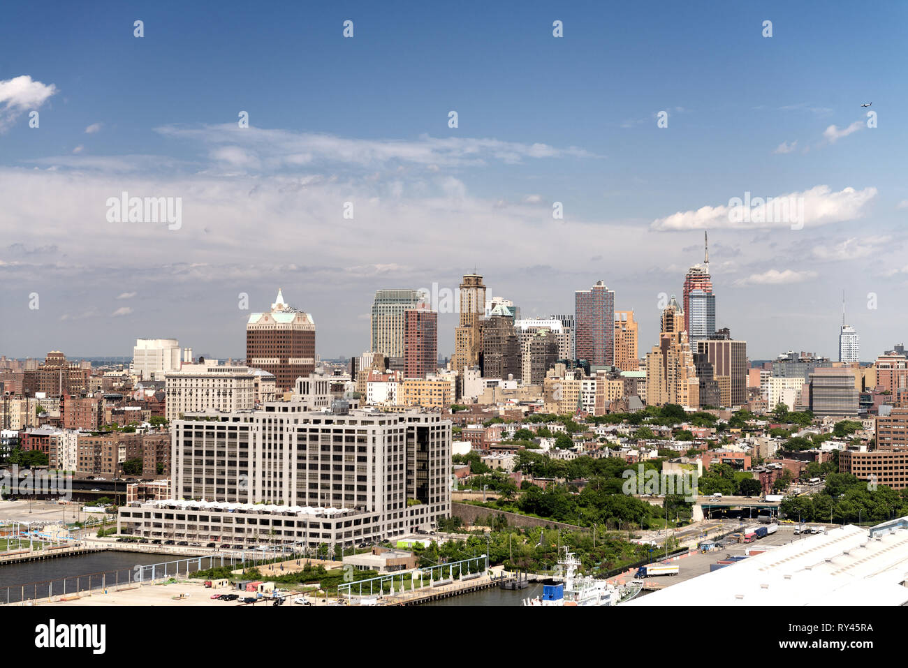 Manhattan West Side as seen from helicopter Stock Photo - Alamy