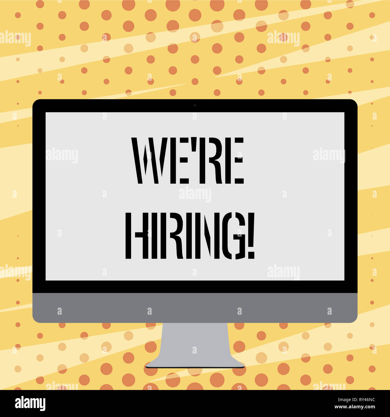 Text sign showing We Re Hiring. Business photo showcasing Talent ...