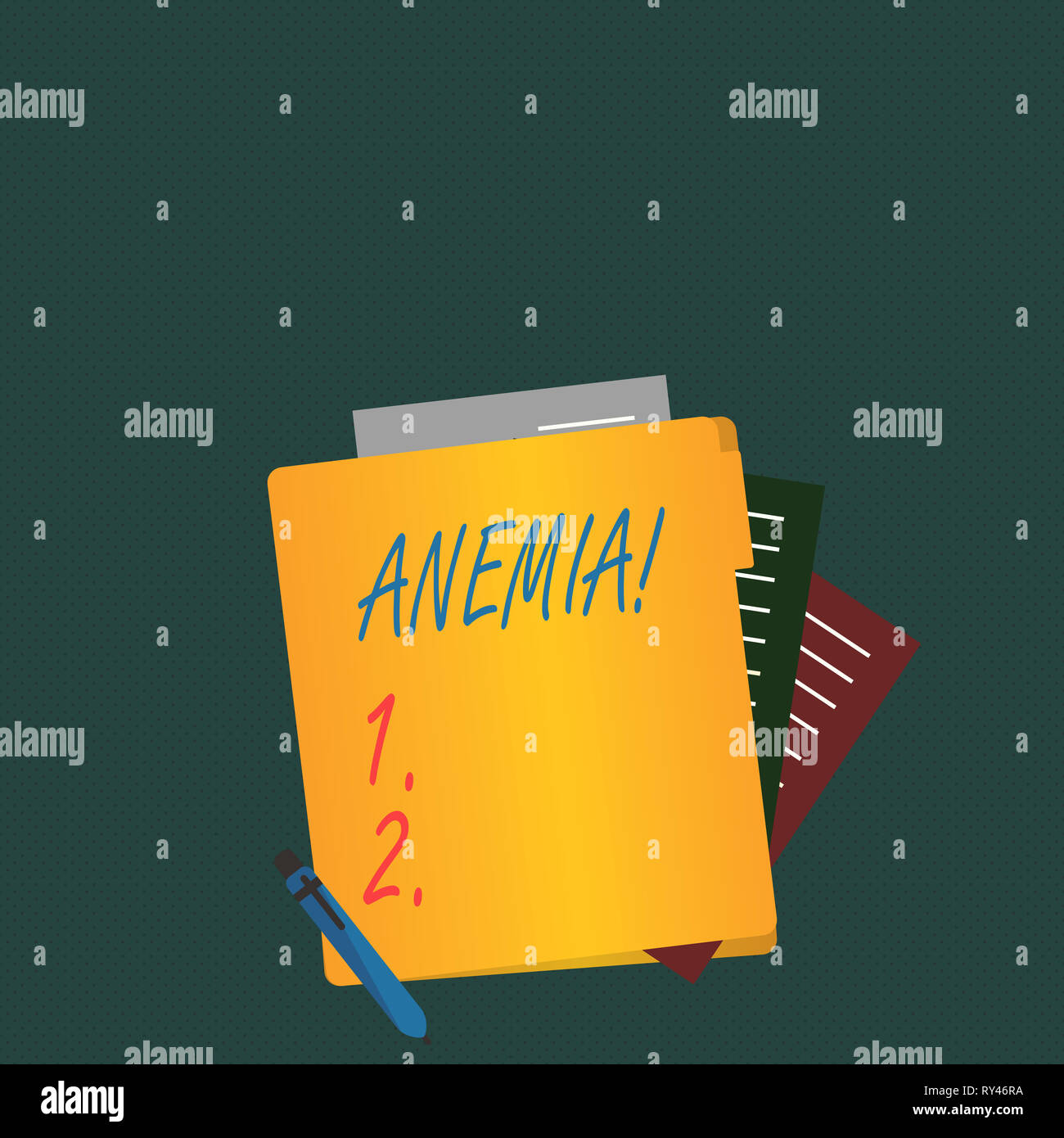 Writing note showing Anemia. Business concept for Bloodlessness Disease ...