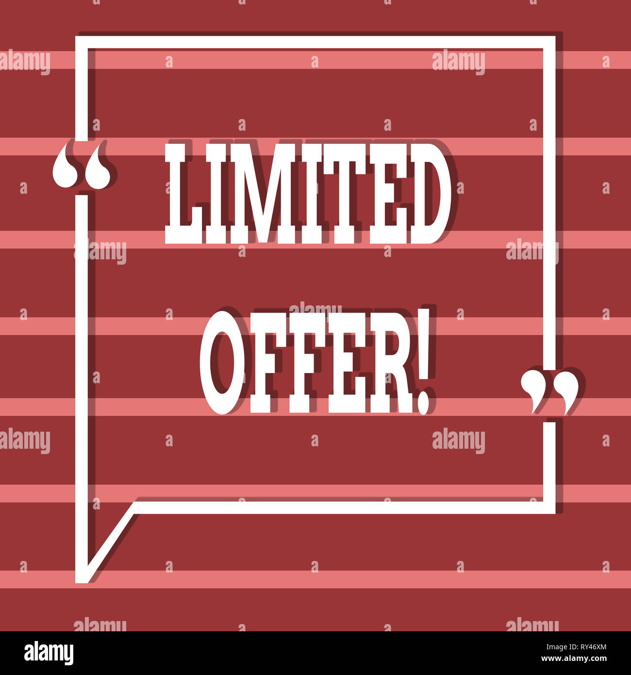 Text sign showing Limited Offer. Business photo text Short time special ...