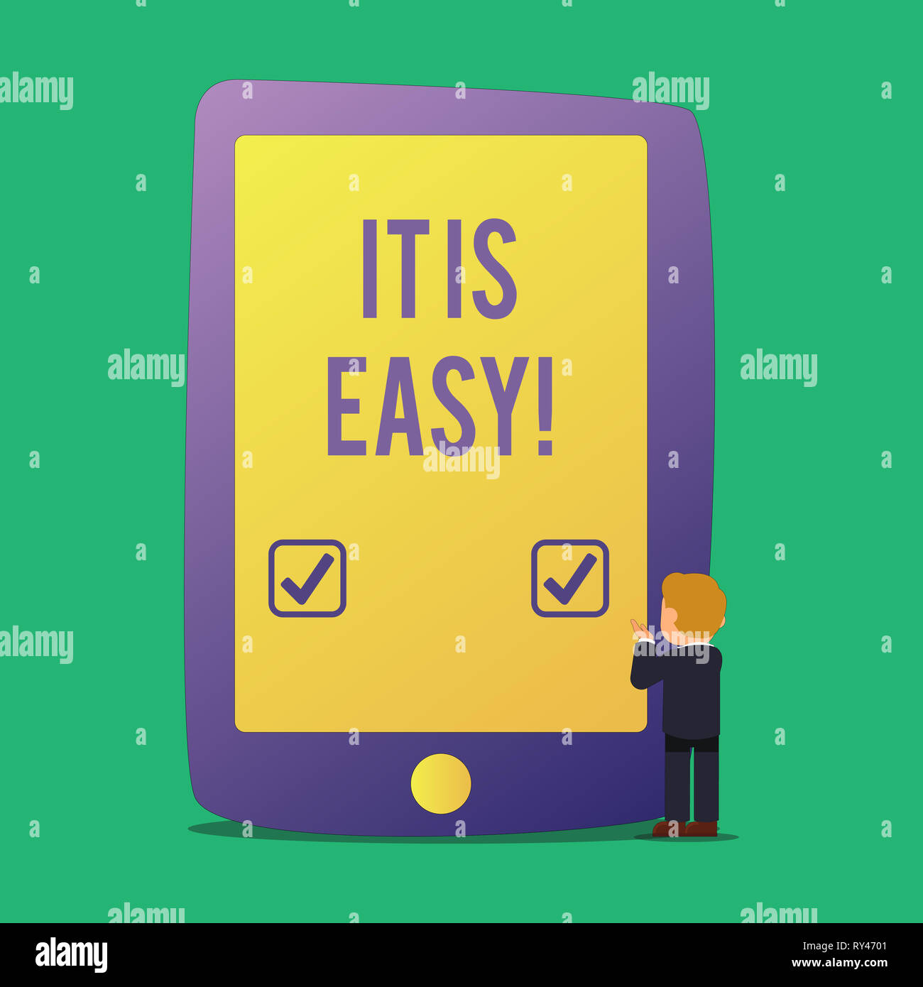 Word writing text It Is Easy. Business photo showcasing Clear Simple ...