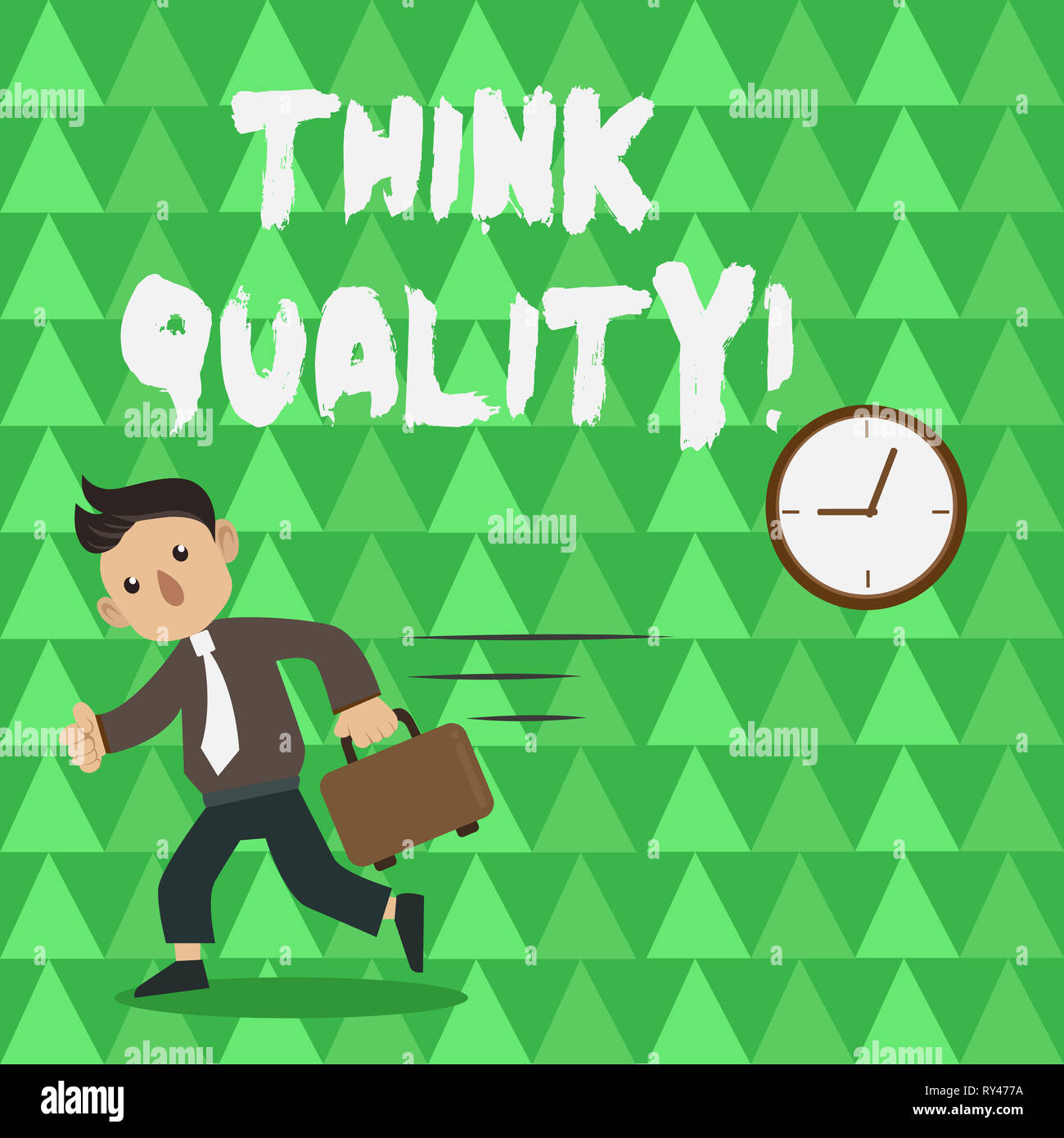 Conceptual hand writing showing Think Quality. Concept meaning Thinking ...