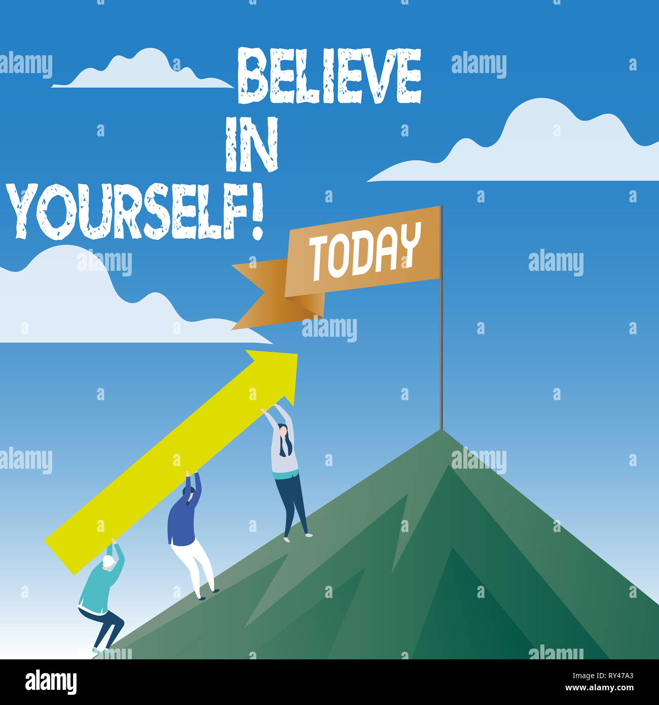 Word writing text Believe In Yourself. Business photo showcasing ...