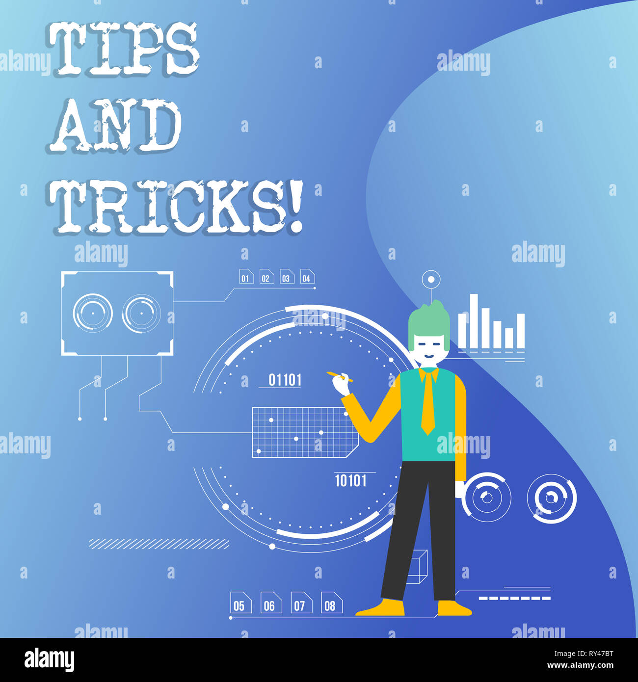 Writing note showing Tips And Tricks. Business concept for Suggestions ...