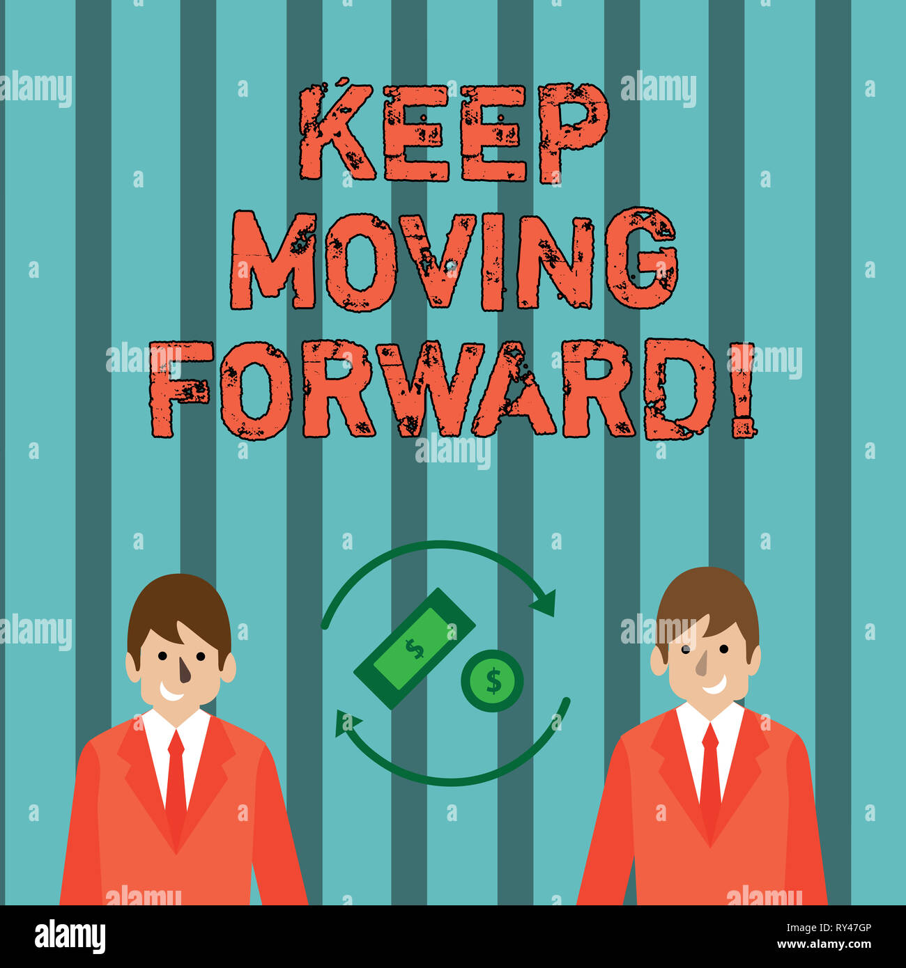 Writing note showing Keep Moving Forward. Business concept for ...