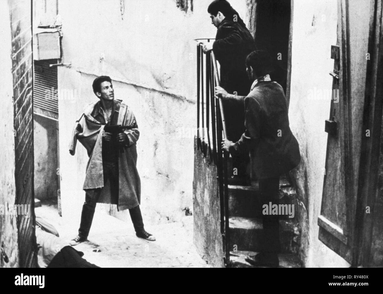 SCENE WITH BRAHIM HAGGIAG, THE BATTLE OF ALGIERS, 1966 Stock Photo - Alamy