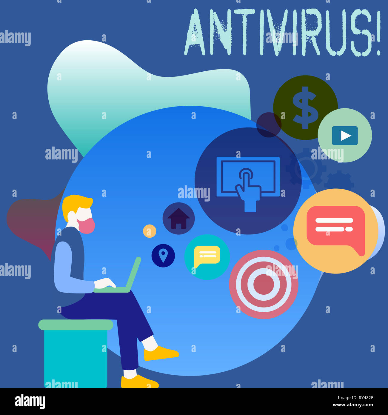Conceptual hand writing showing Antivirus. Concept meaning Safekeeping ...