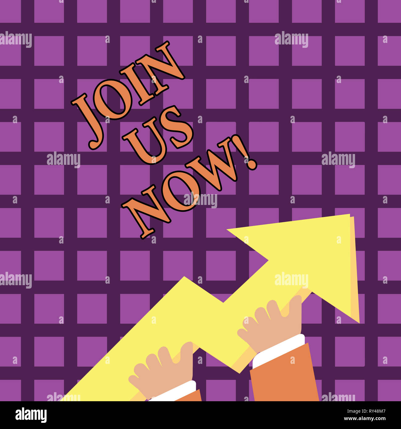 Text sign showing Join Us Now. Business photo showcasing Enroll in ...