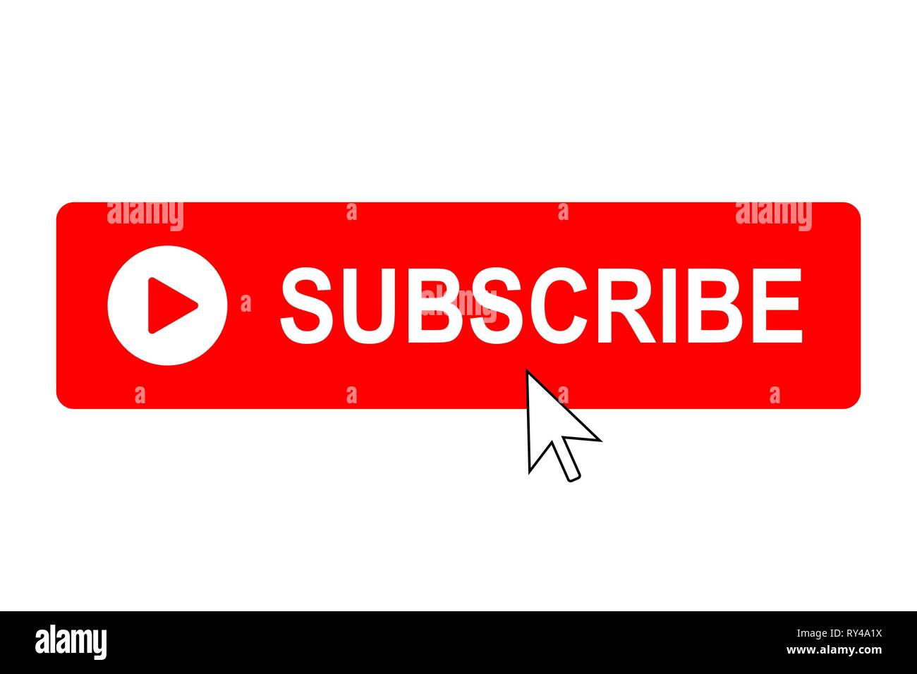 Subscribe button with pointer. Vector illustration Stock Vector Image ...