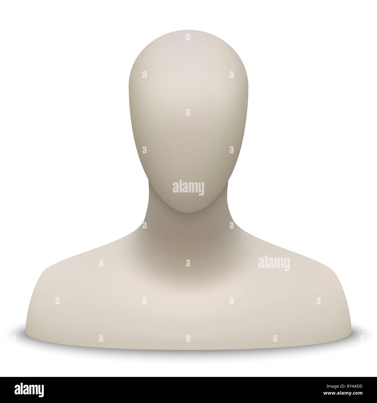 3d faceless mannequin bust and head Stock Vector Image & Art - Alamy