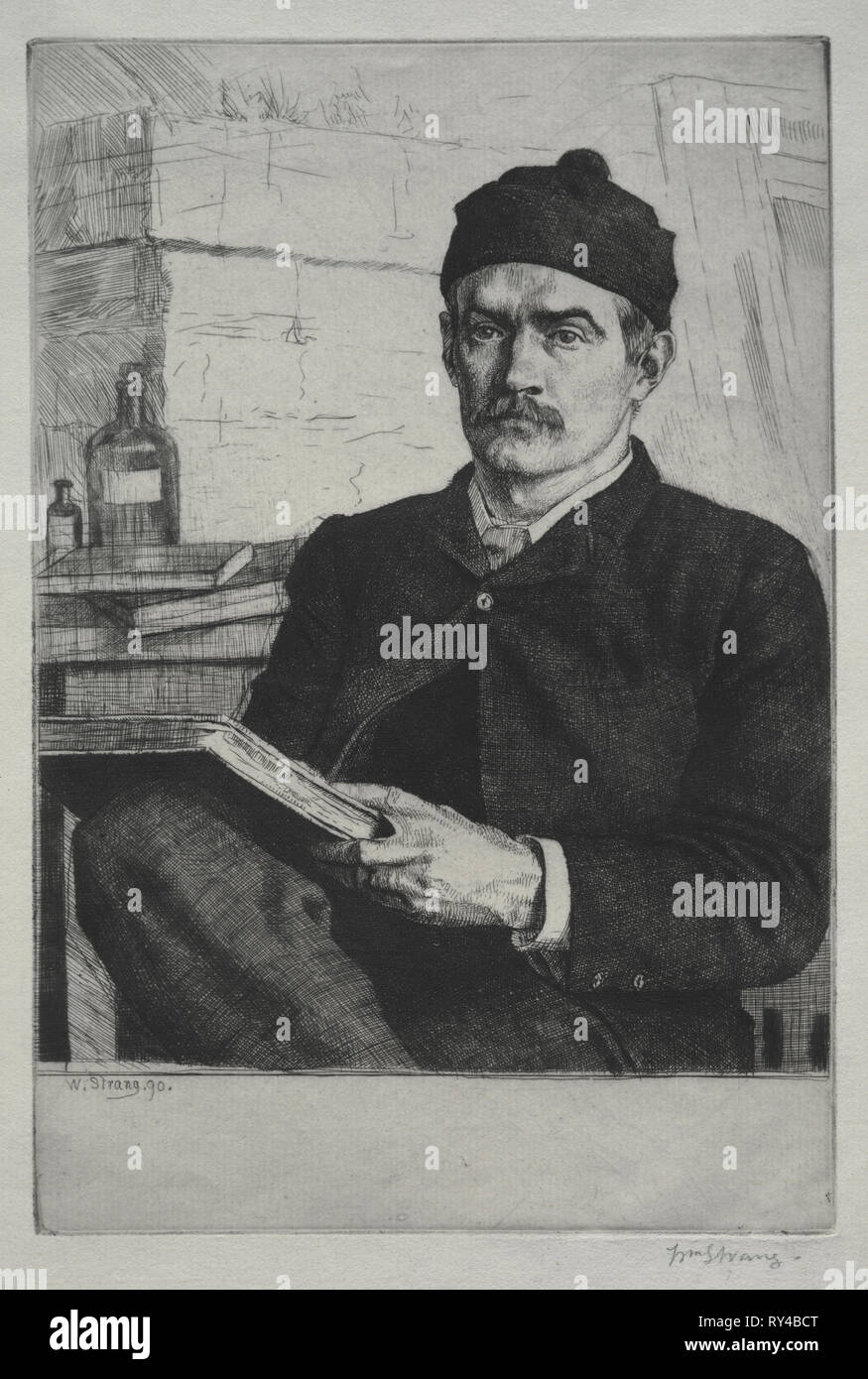 Self-Portrait, 1890. William Strang (British, 1859-1921). Etching Stock ...