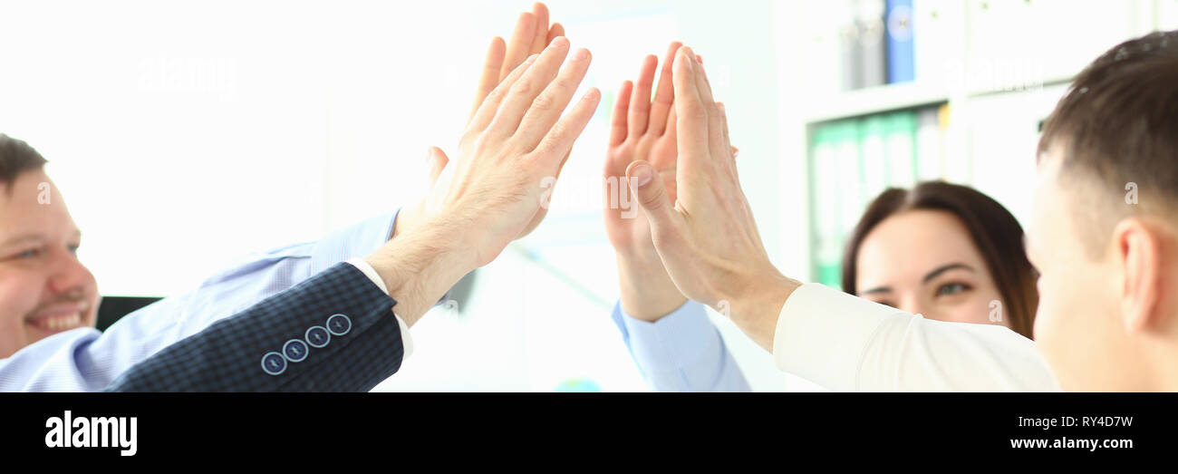 Group of joyful smiling happy people celebrate Stock Photo - Alamy