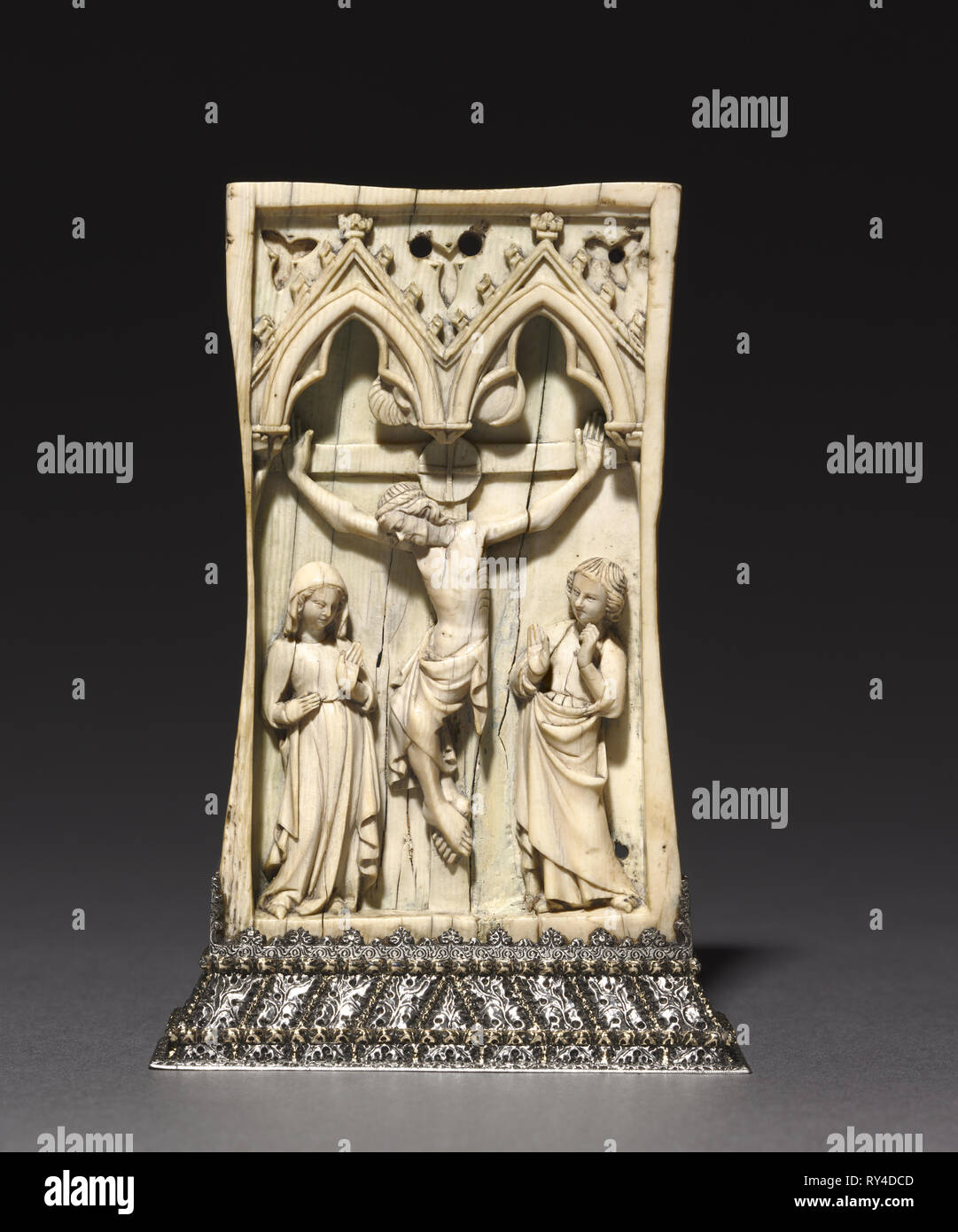 Plaque: The Crucifixion, c. 1345-1365. France or England, Gothic period ...