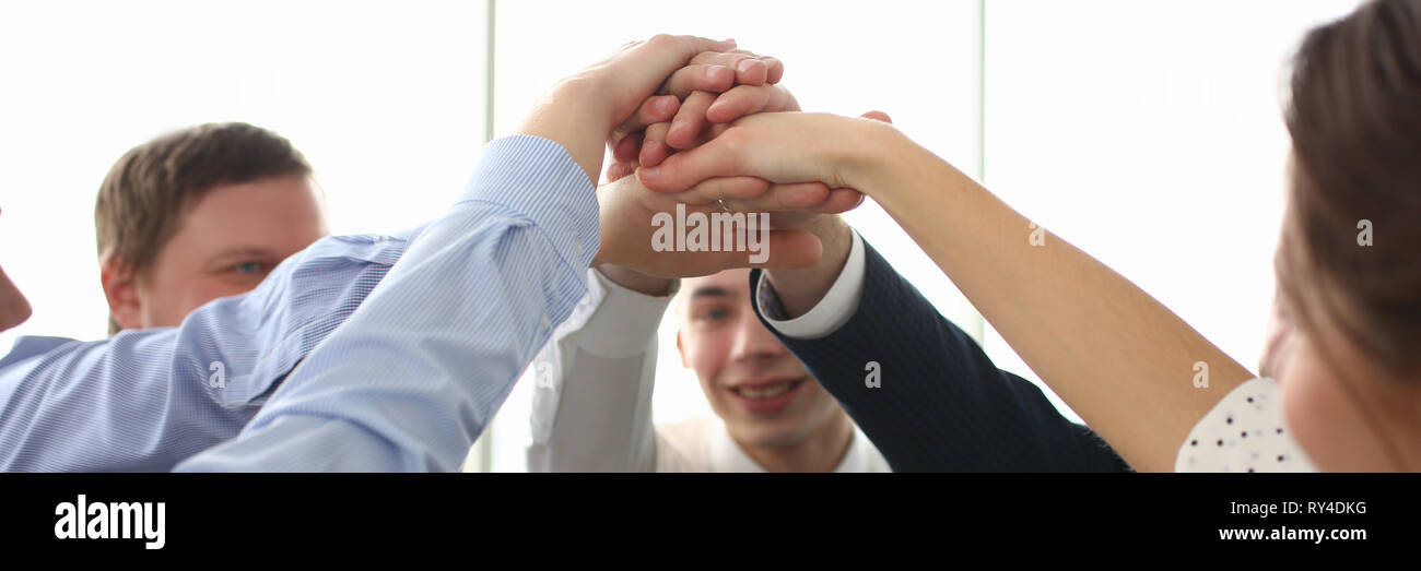 Group of joyful smiling happy people celebrate Stock Photo - Alamy