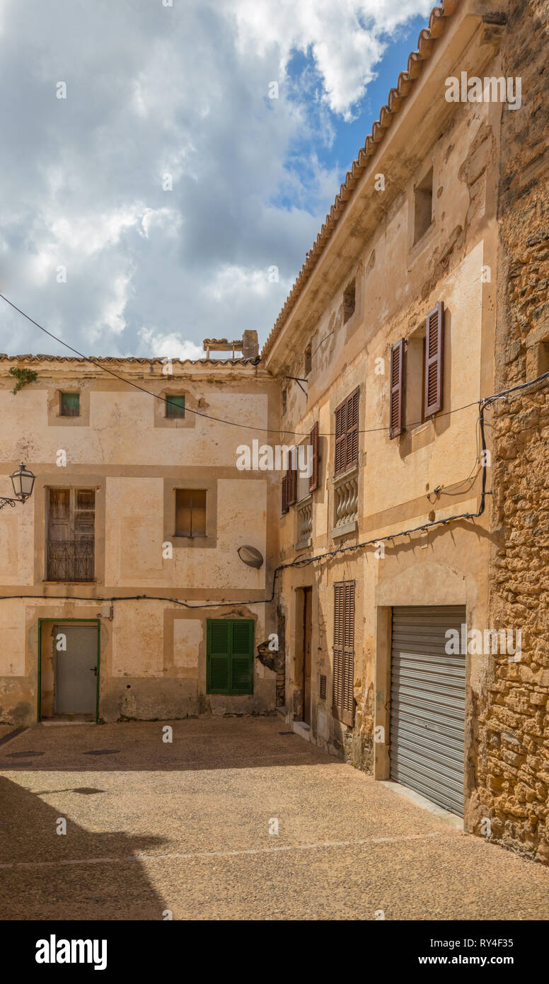 Traditional stone buildings in Capdepera, Majorca (Mallorca), Balearic ...
