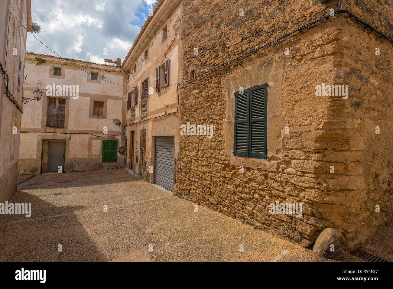 Traditional stone buildings in Capdepera, Majorca (Mallorca), Balearic ...