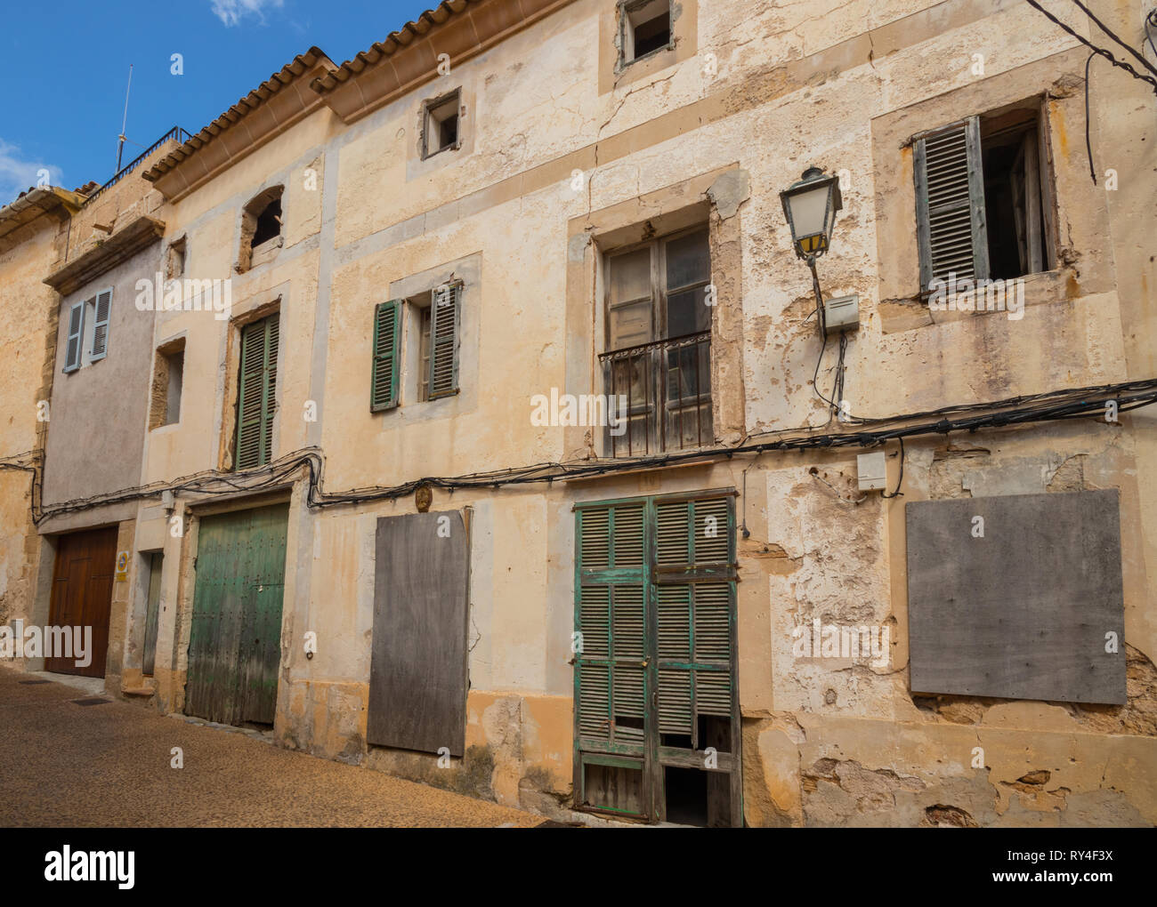 Traditional stone buildings in Capdepera, Majorca (Mallorca), Balearic ...