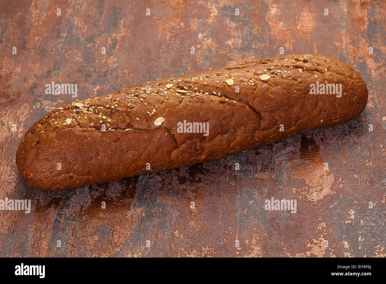 Crust hot Black loaf bread Stock Photo - Alamy
