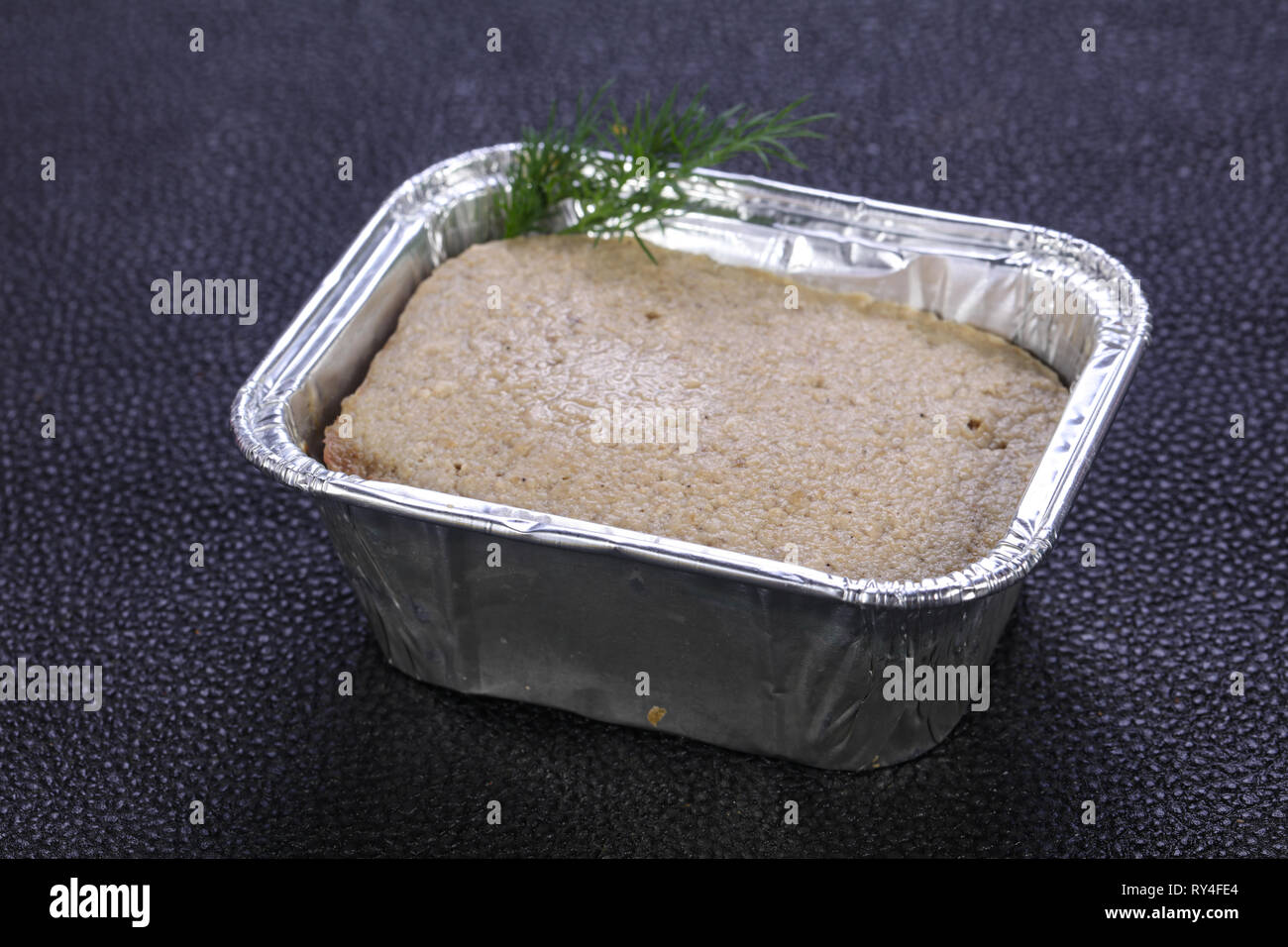 Pork pate with dill served pepper Stock Photo - Alamy